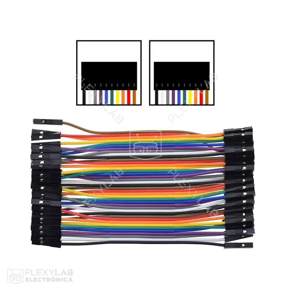 Cable dupont jumper 40 unidades (hilos) | PLEXYLAB